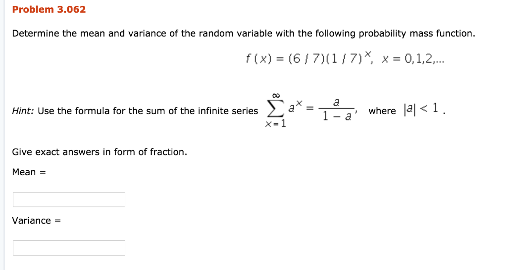 Variance Formula Probability