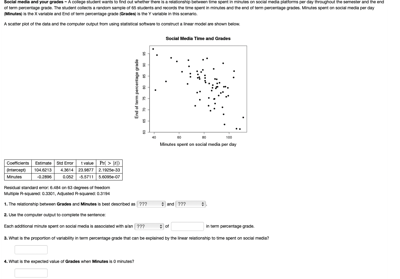 Solved Social media and your grades - A college student | Chegg.com