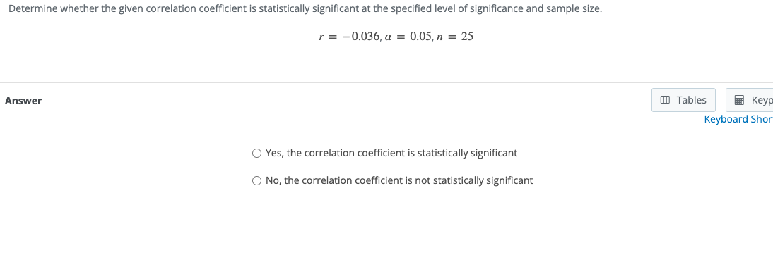 Solved Determine whether the given correlation coefficient | Chegg.com