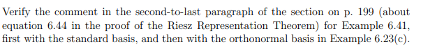 6.45 example: computation illustrating Riesz | Chegg.com