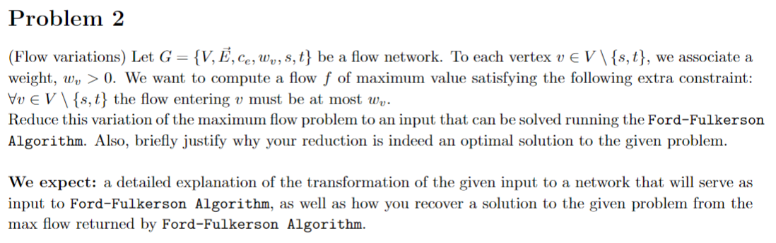 Solved VVProblem 2(Flow variations) ﻿Let | Chegg.com