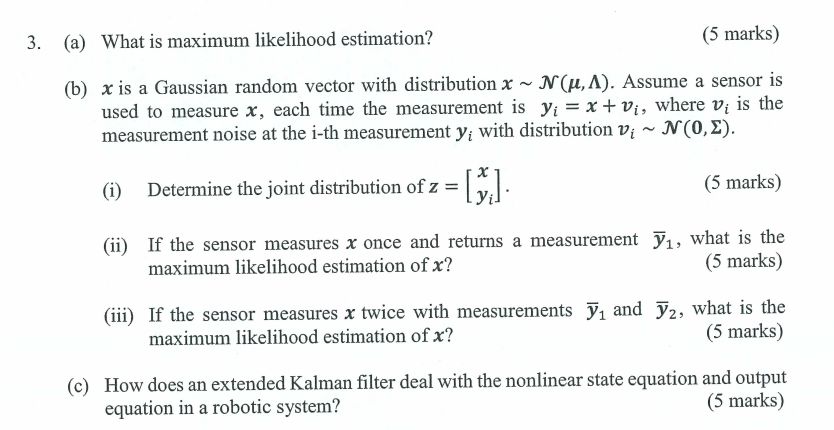 Solved (a) What is maximum likelihood estimation?\\n(b) x is | Chegg.com