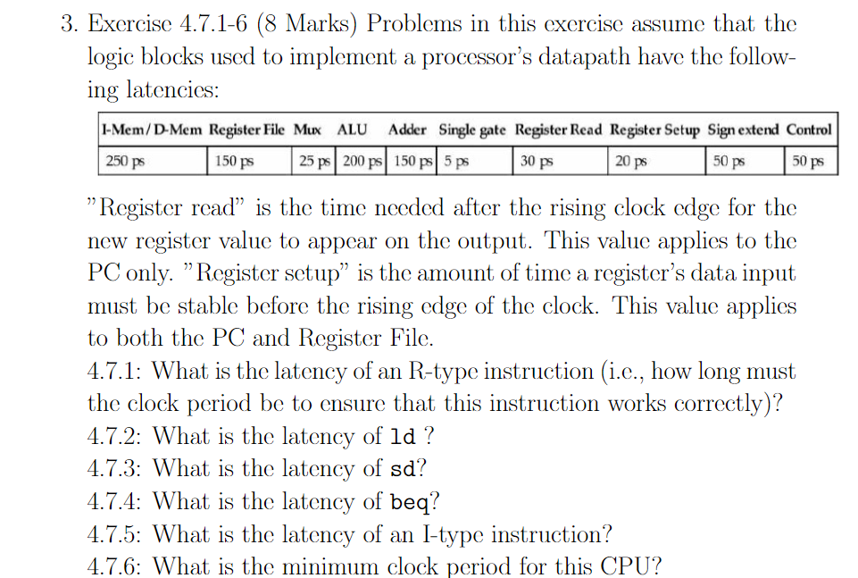 3. Exercise 4.7.1-6 (8 Marks) Problems in this | Chegg.com