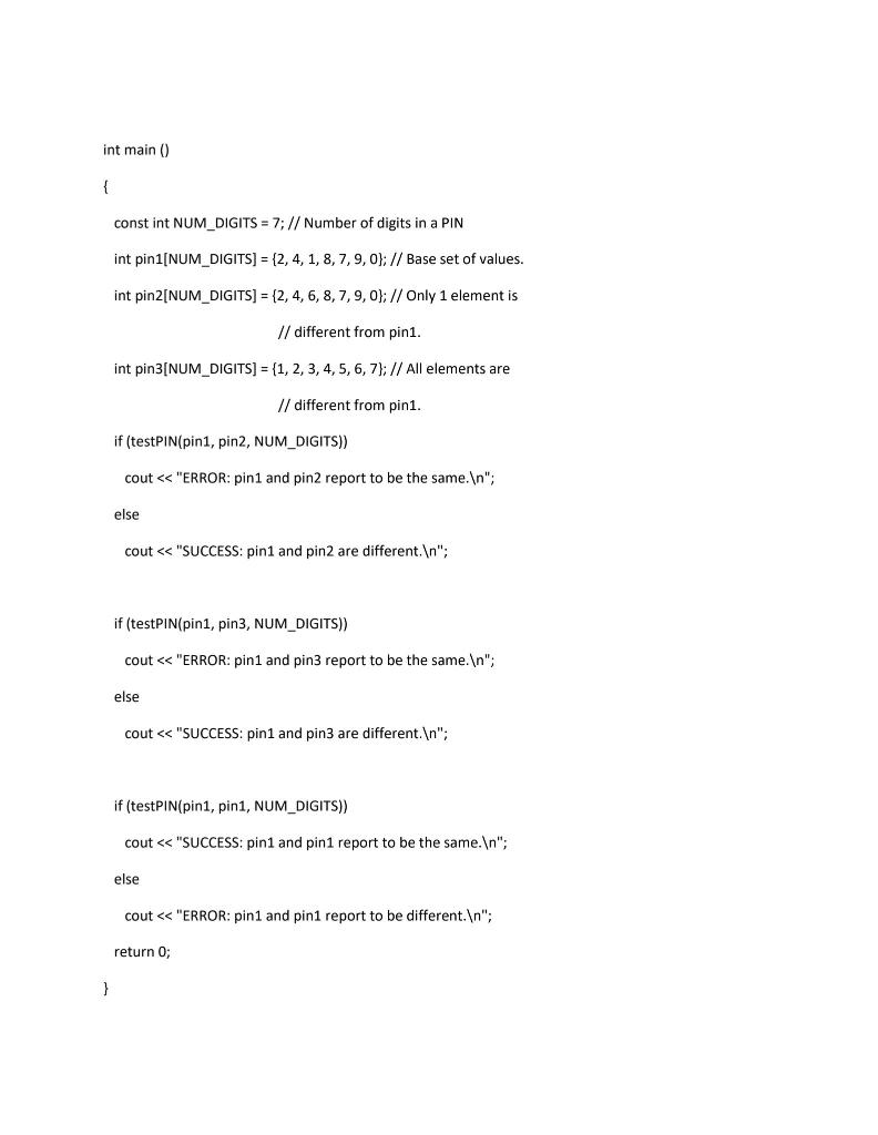 Solved PART 1 Write a program that will: 1. Call a function | Chegg.com