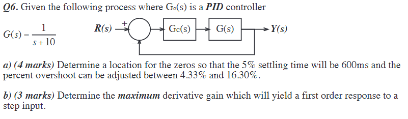 Solved Q6. Given the following process where Gcc( s) is a | Chegg.com