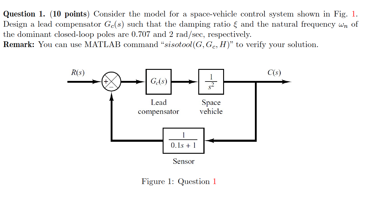 Solved Question 1. (10 points) Consider the model for a | Chegg.com
