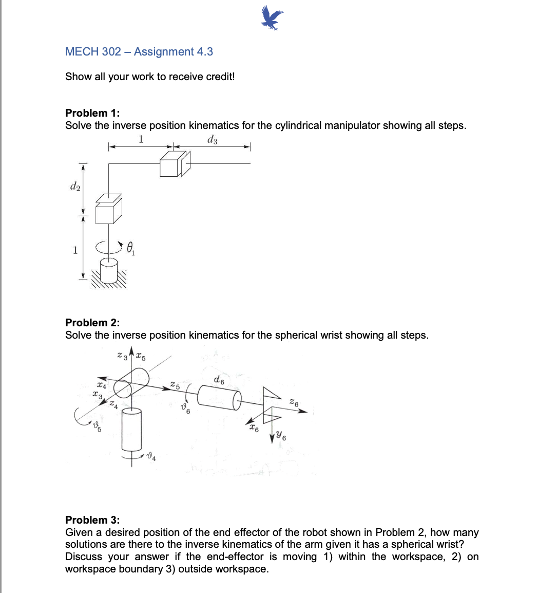 Solved MECH 302 - Assignment 4.3Show all your work to | Chegg.com Solved MECH 302 - Assignment 4.3Show all your work to | Chegg.com