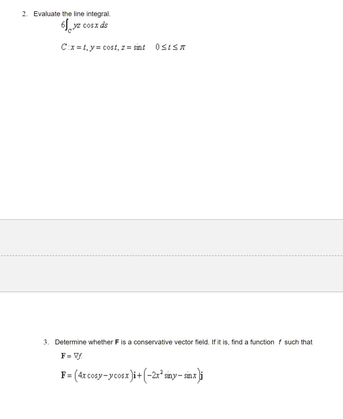 Solved 2. Evaluate the line integral. | Chegg.com