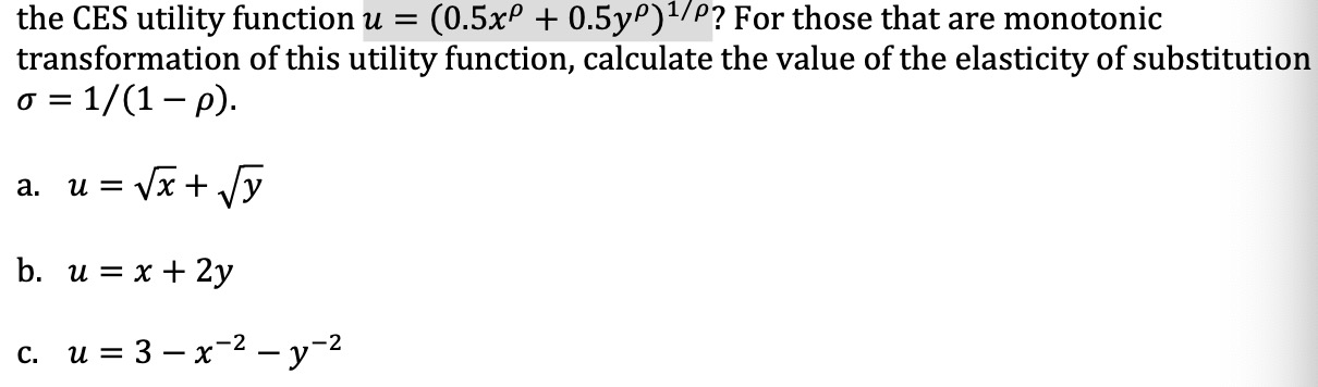 Solved Which of the following utility functions are | Chegg.com