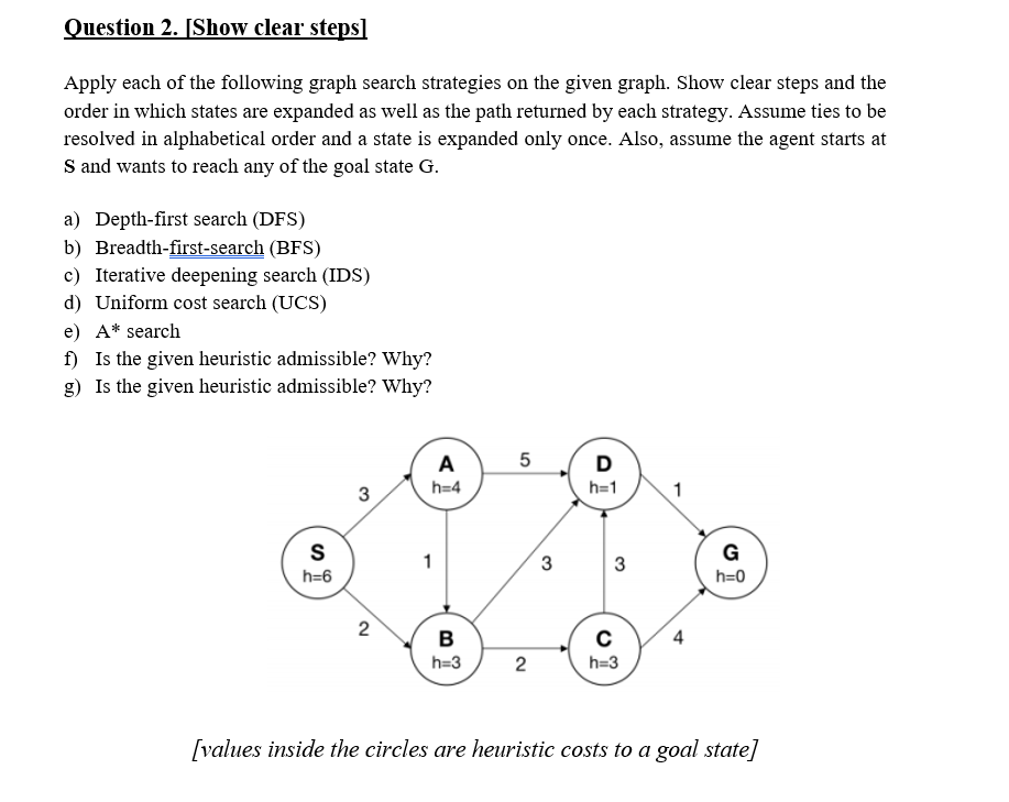 Solved Question 2. [Show clear steps Apply each of the | Chegg.com