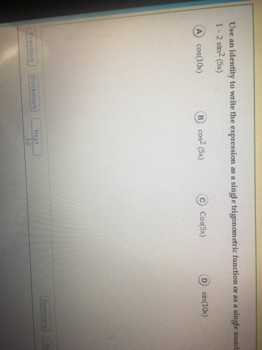 Solved Use an identity to write the expression as a single | Chegg.com