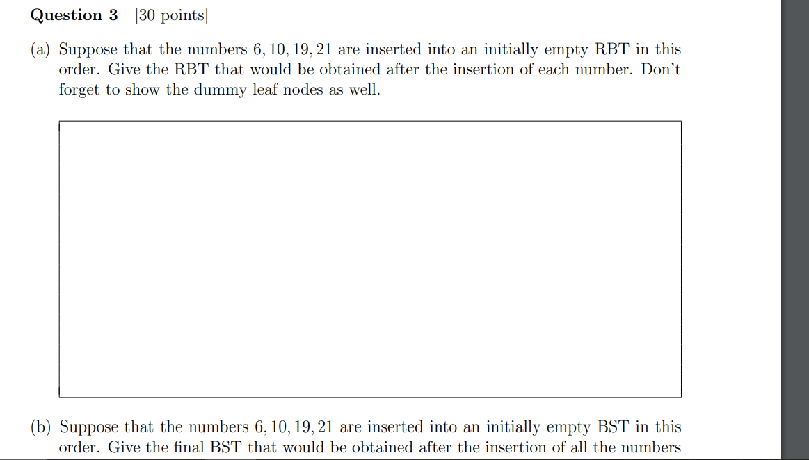 Solved (a) Suppose that the numbers 6,10,19,21 are inserted | Chegg.com
