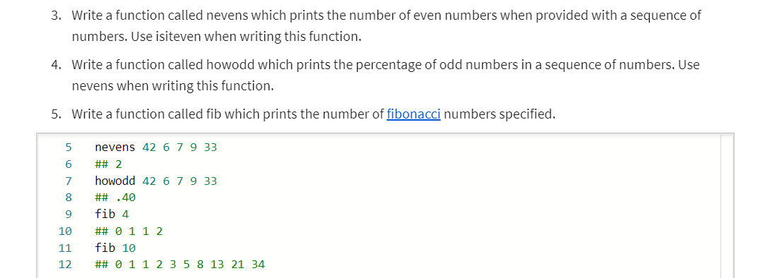 Solved 3. Write a function called nevens which prints the | Chegg.com