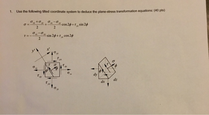 Solved 1. Use the following tilted coordinate system to | Chegg.com