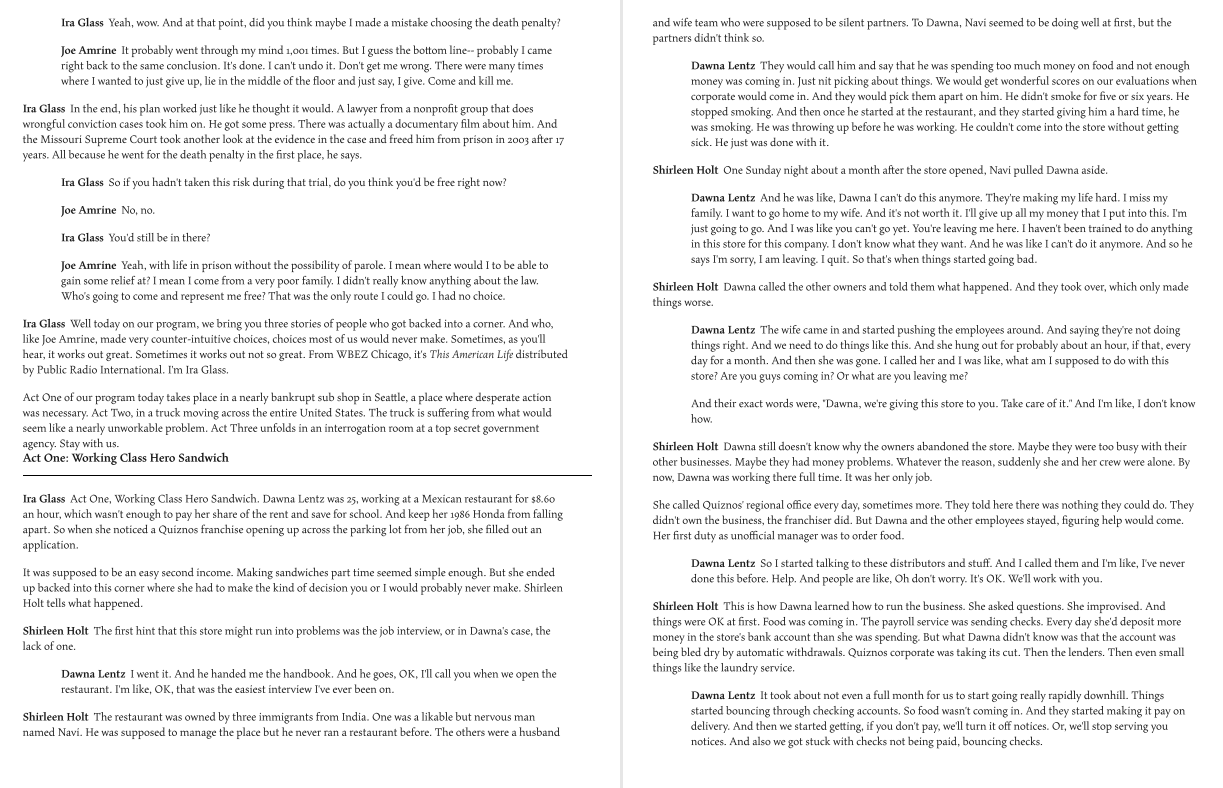 This American Life And if you read my penalty phase | Chegg.com