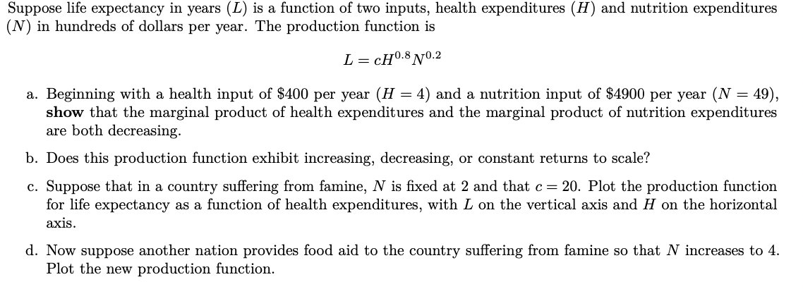 Solved Suppose life expectancy in years \( (L) \) ﻿is a | Chegg.com