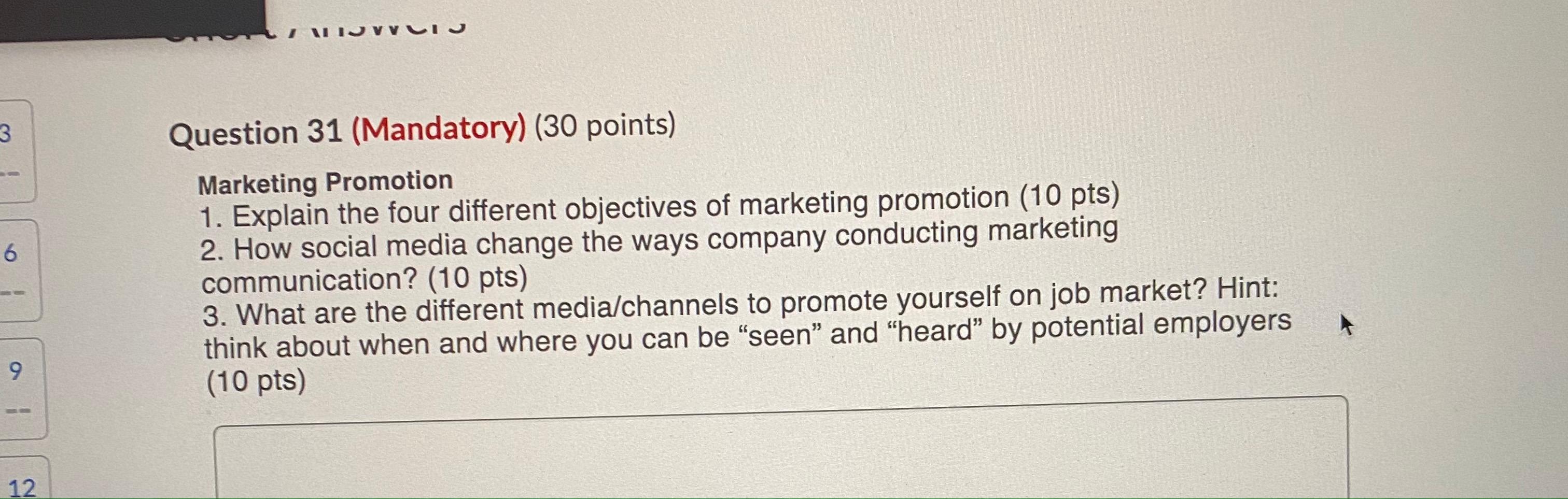 Solved Wiviu 3 6 Question 31 (Mandatory) (30 points) | Chegg.com