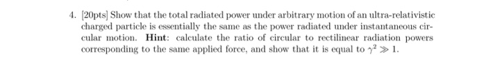 Solved 30pts] A non-relativistic particle of charge ze, mass | Chegg.com