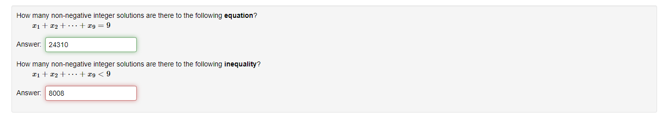 Solved How many non-negative integer solutions are there to | Chegg.com