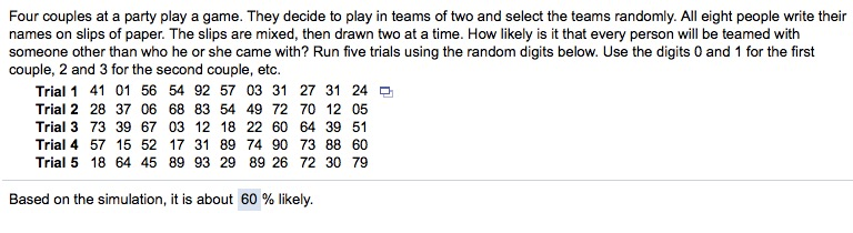Solved Four couples at a party play a game. They decide to | Chegg.com