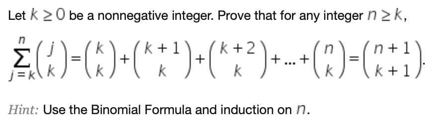 Solved Let k > O be a nonnegative integer. Prove that for | Chegg.com