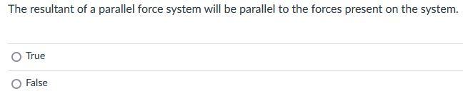 Solved The resultant of a parallel force system will be | Chegg.com
