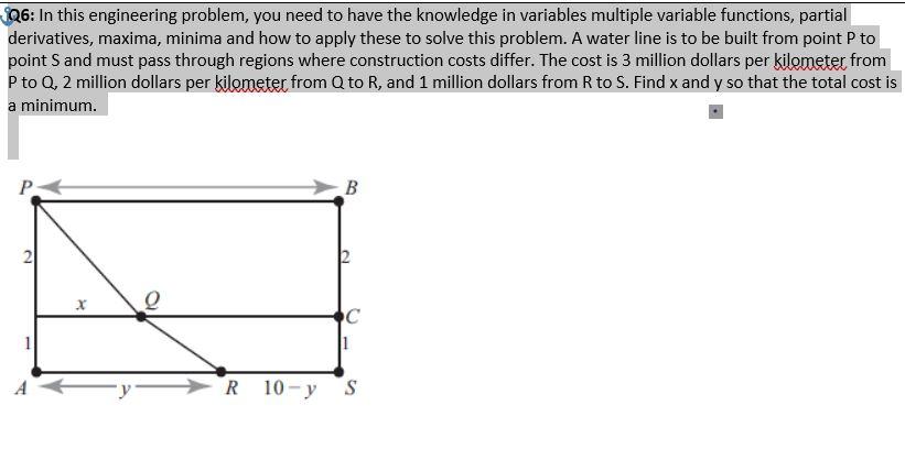 Solved Q6: In this engineering problem, you need to have the | Chegg.com