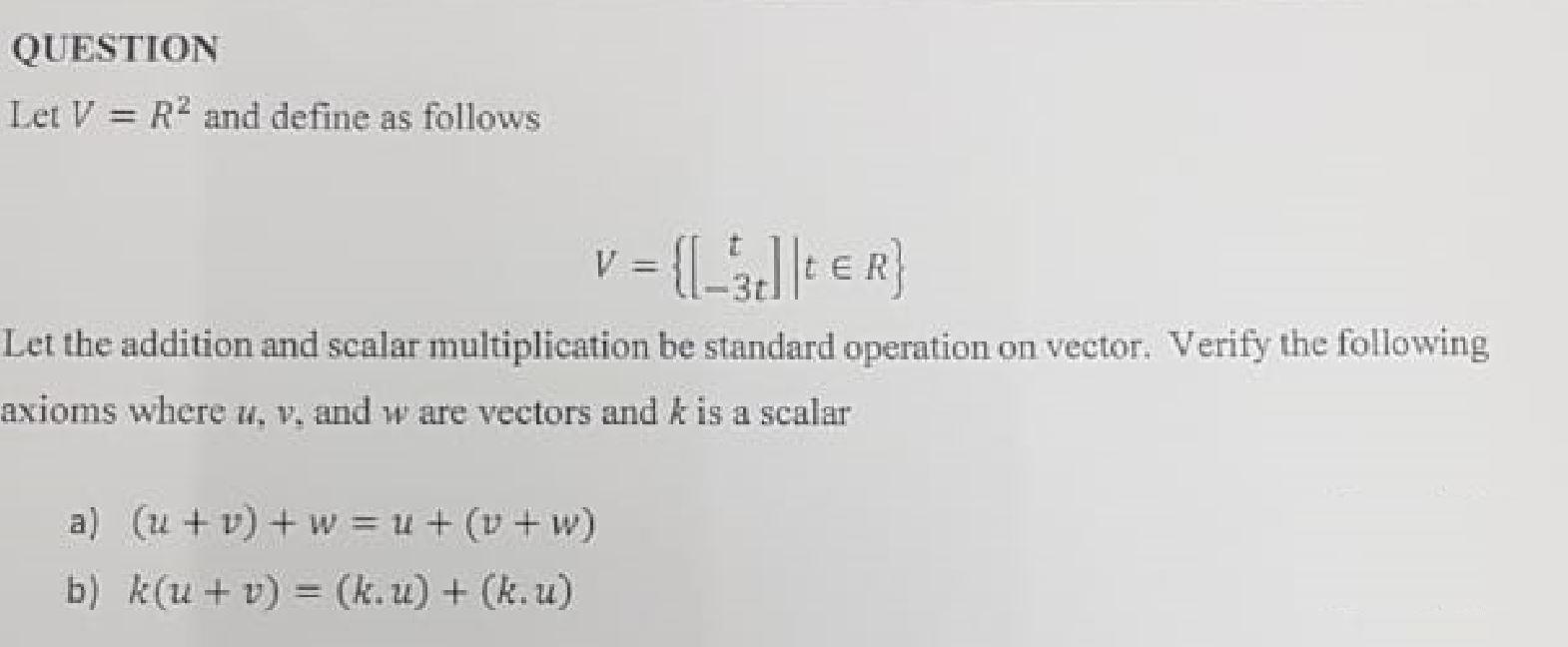 Solved QUESTION Let V=R2 and define as follows | Chegg.com