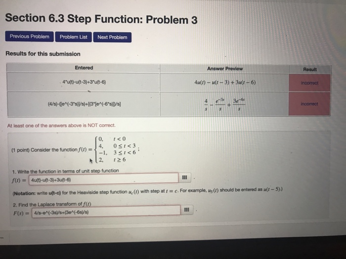 Solved Section 6 3 Step Function Problem 3 Previous Problem