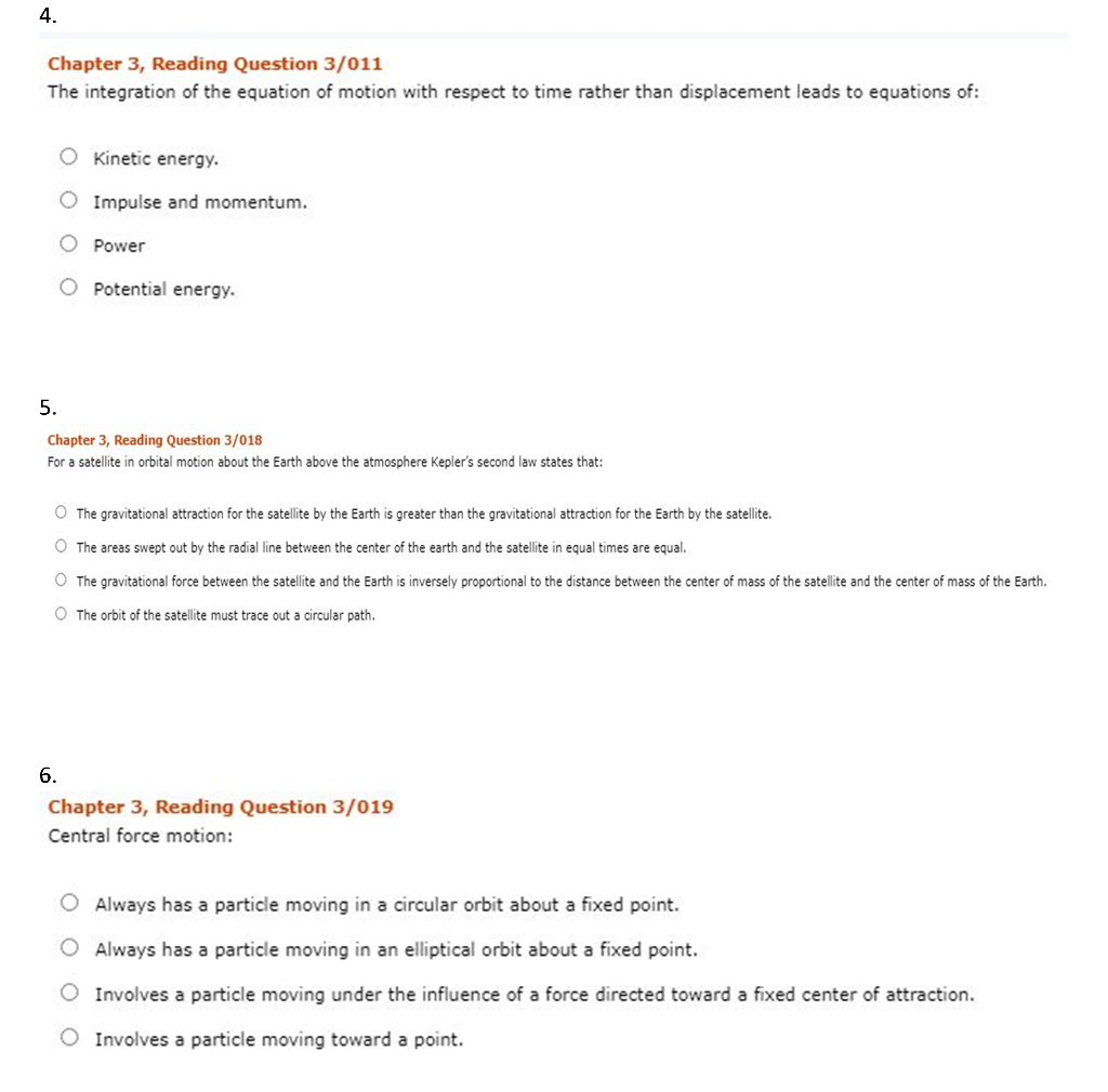 Solved 4. Chapter 3, Reading Question 3/011 The integration | Chegg.com