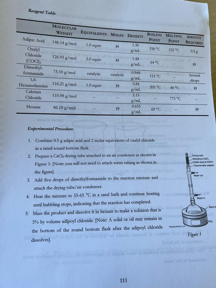 Solved Attached is the procedure! I need help finding the | Chegg.com