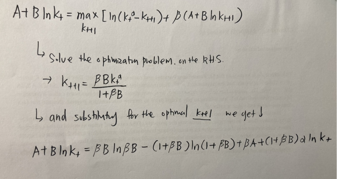Solved The optimal value of kt+1 is written as below, and by | Chegg.com