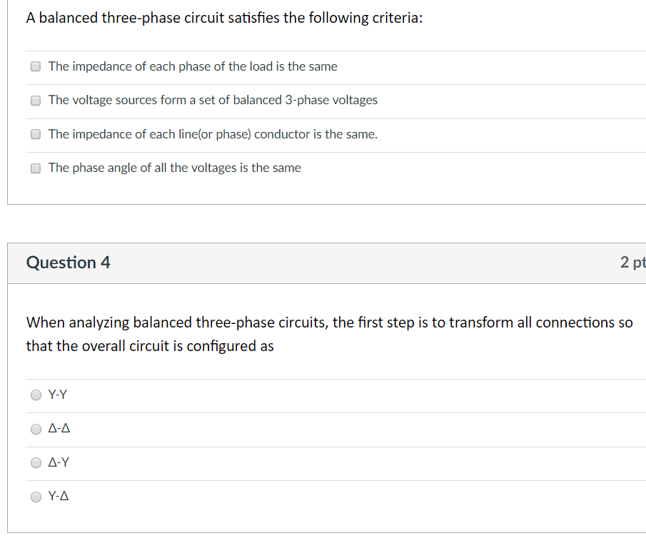 Solved A balanced three-phase circuit satisfies the | Chegg.com