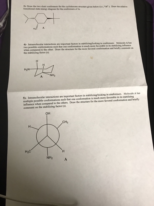 Solved Draw the two chair conformers for the cyclohexane | Chegg.com