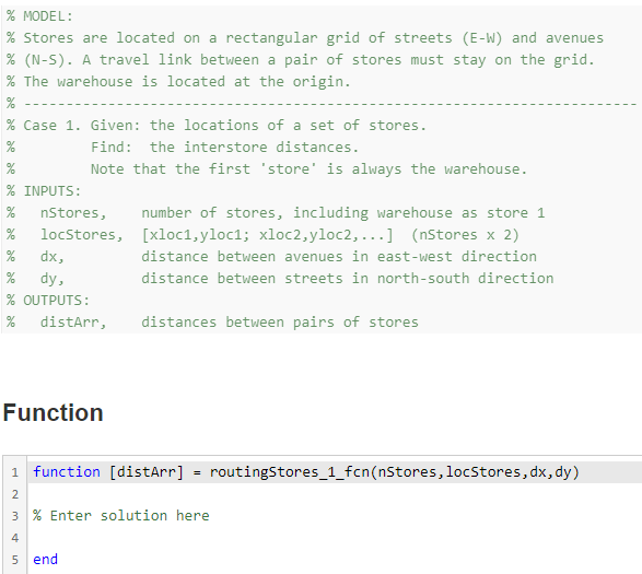 Case 1- Given a set of store locations (Map 1), | Chegg.com