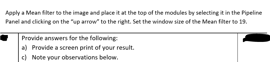 Apply a Mean filter to the image and place it at the | Chegg.com