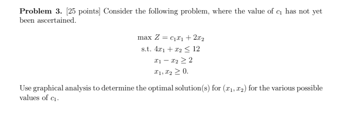 Solved Problem 3. [25 points] Consider the following | Chegg.com
