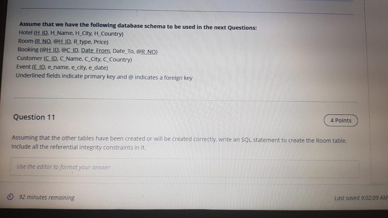 Solved Assume that we have the following database schema to | Chegg.com