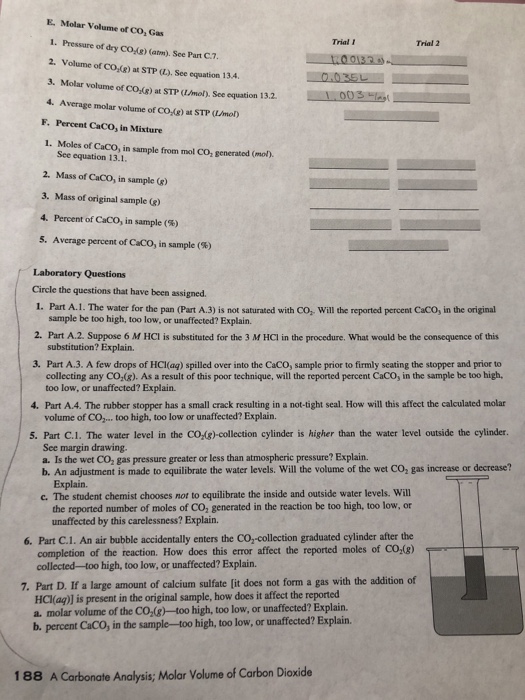 Solved Experiment 13: A Carbonate Analysis How | Chegg.com