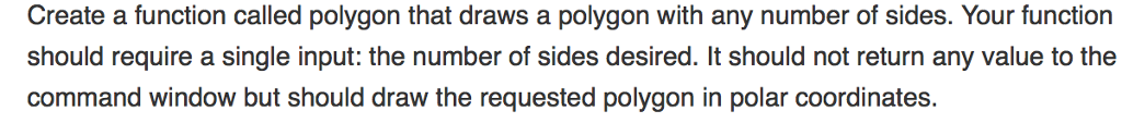 Solved Create a function called polygon that draws a polygon | Chegg.com