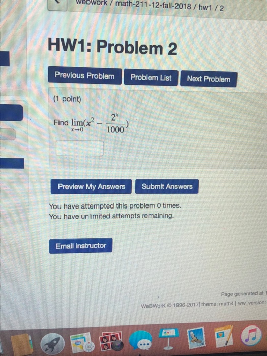 Solved Webwork math-211-12-fall-2018 /hw1/2 HW1: Problem 2 | Chegg.com Solved Webwork math-211-12-fall-2018 /hw1/2 HW1: Problem 2 | Chegg.com