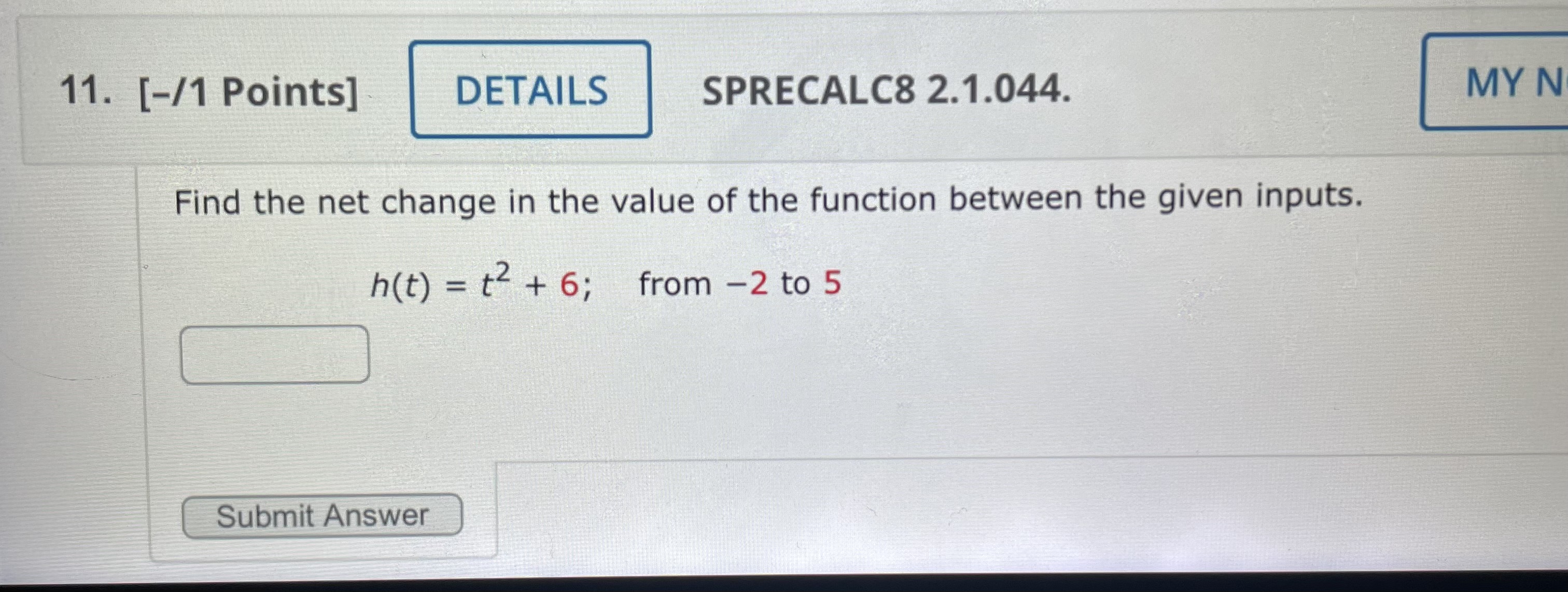 Solved Find the net change in the value of the function | Chegg.com