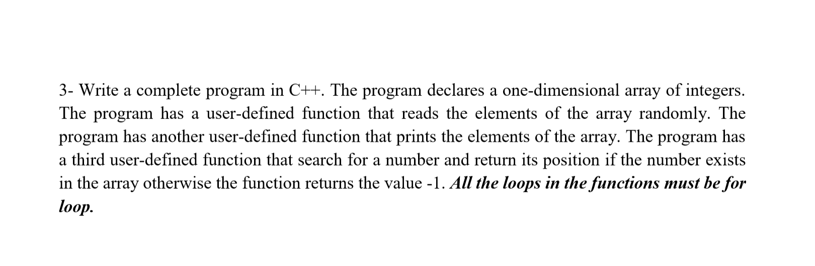 Solved 3 Write A Complete Program In C The Program