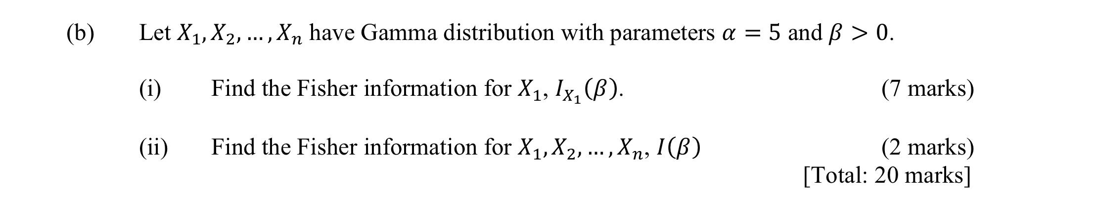 Solved Let X1,X2,…,Xn have Gamma distribution with | Chegg.com