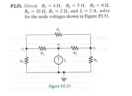 Solved P2.51. Given Ri = 4 Ω, R2-5 Ω, R3= 8 Ω, R4 1012, R5 2 | Chegg.com