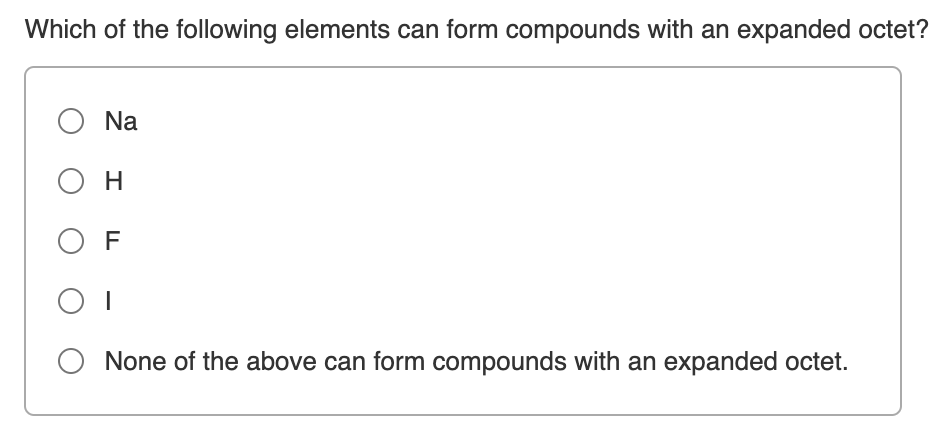 Solved Which of the following elements can form compounds | Chegg.com