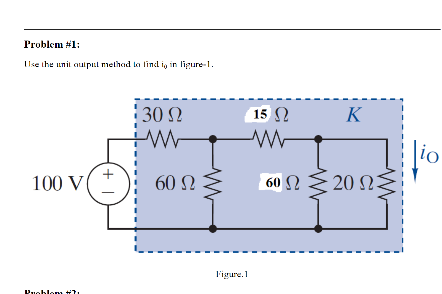 Solved Problem #1: Use the unit output method to find i, in | Chegg.com