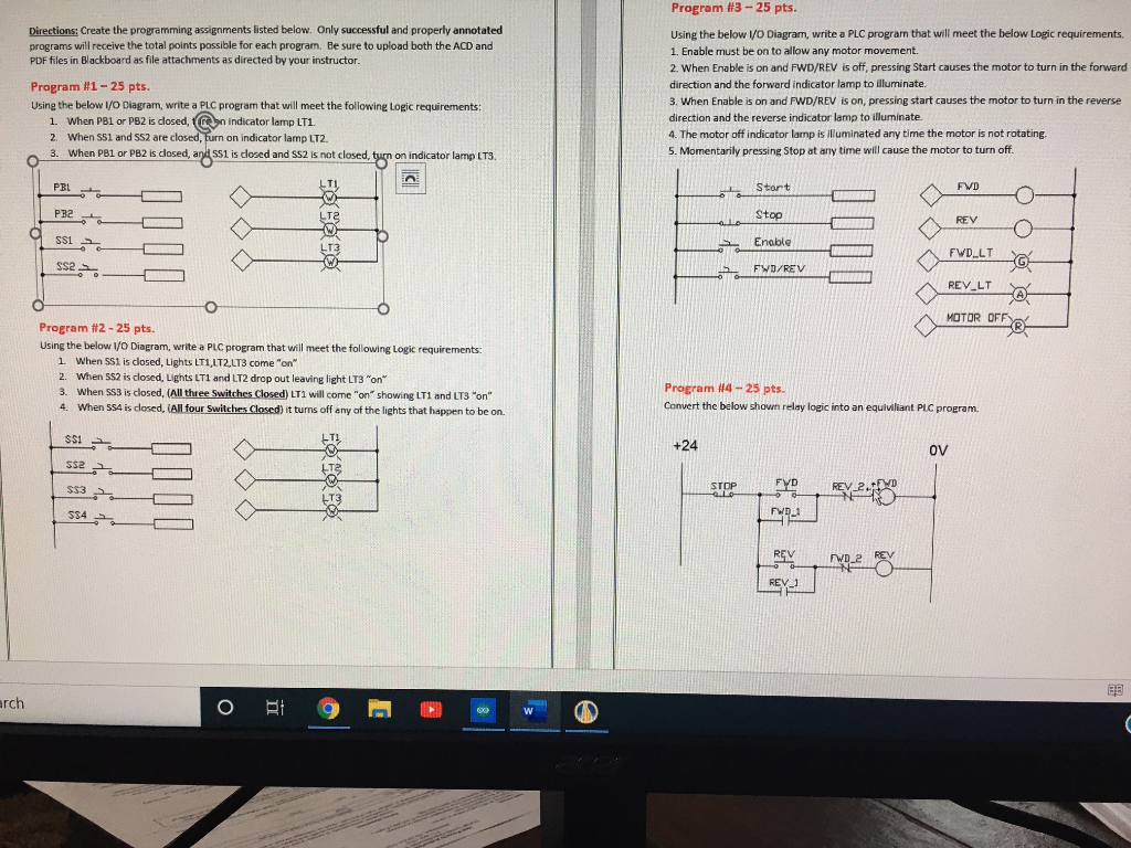 Directions: Create the programming assignments listed | Chegg.com