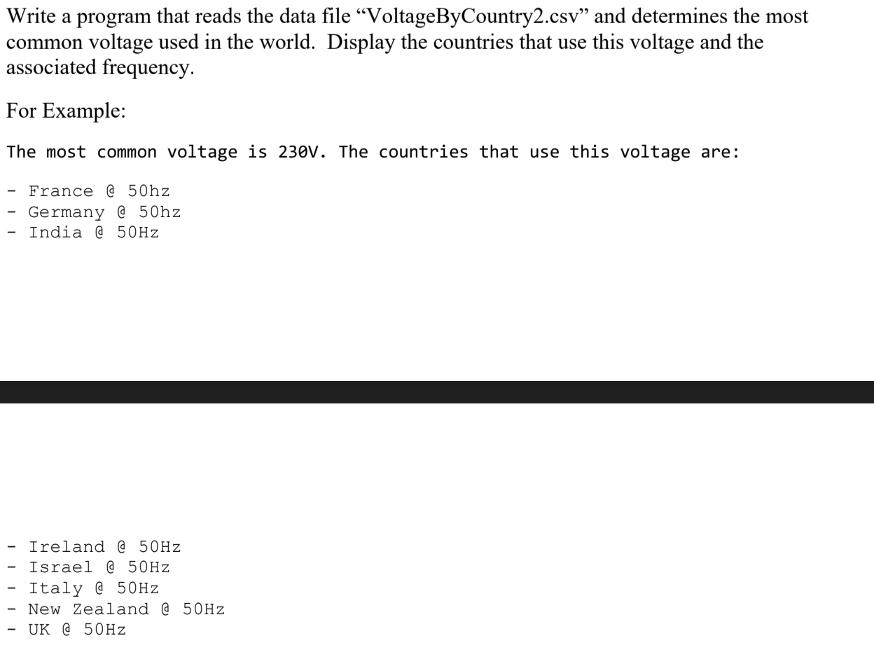 Solved Write A Program That Reads The Data File