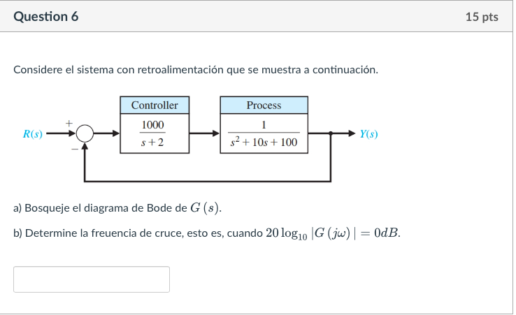 Solved Considere el sistema con retroalimentación que se | Chegg.com